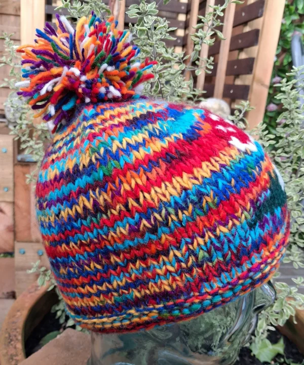 rainbow mushroom wool hats - The Little Hippie Shop